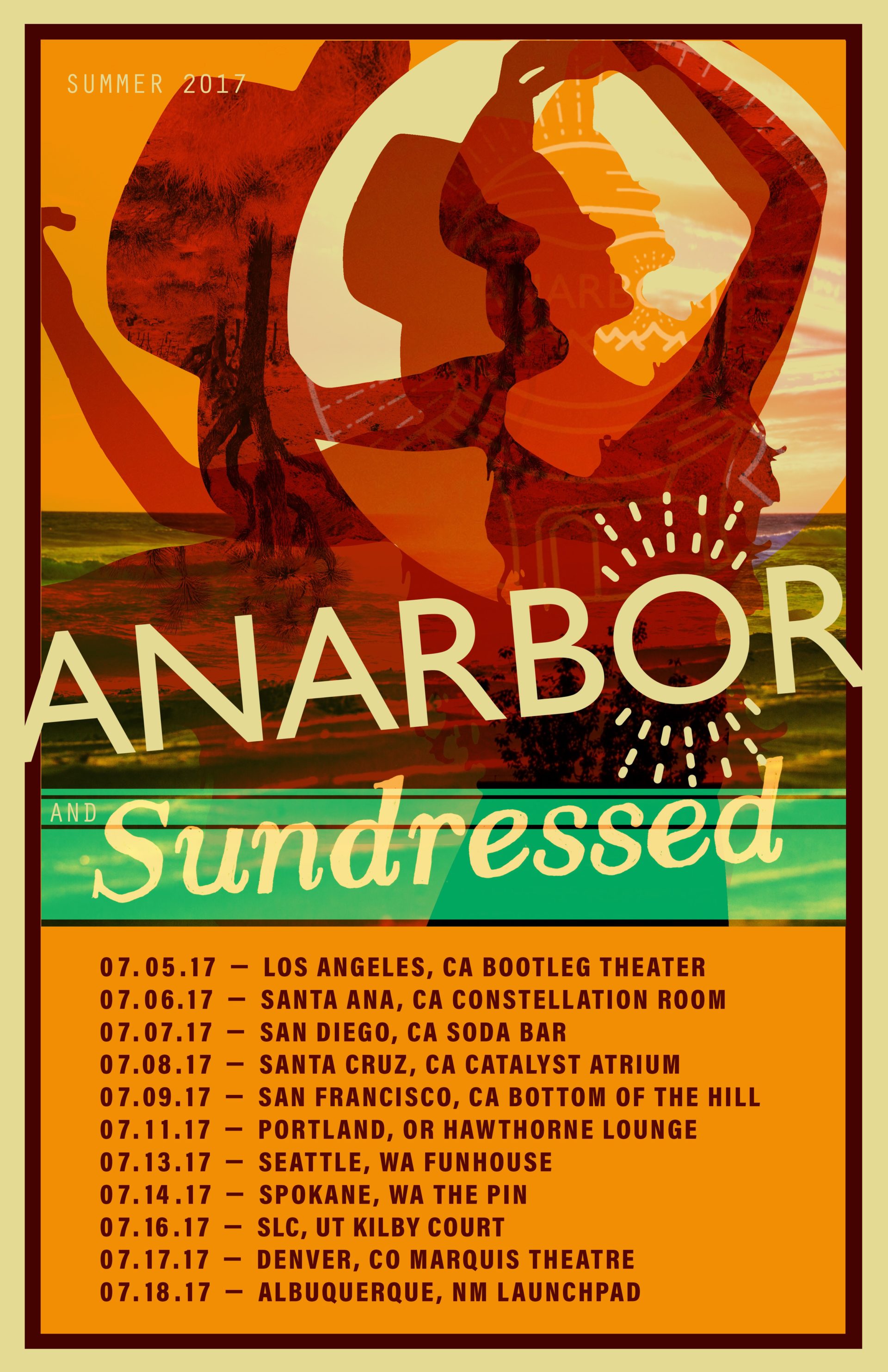 Anarbor announce West Coast tour dates with Sundressed for July