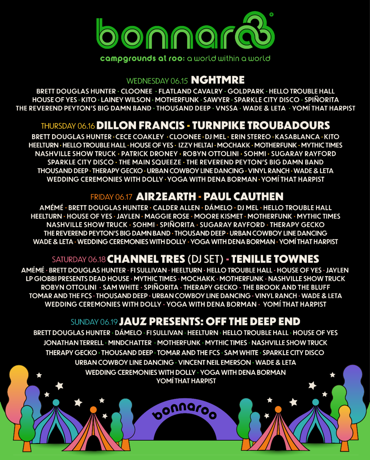 Bonnaroo Unveils 2022 Camping Plaza Lineup - Substream Magazine
