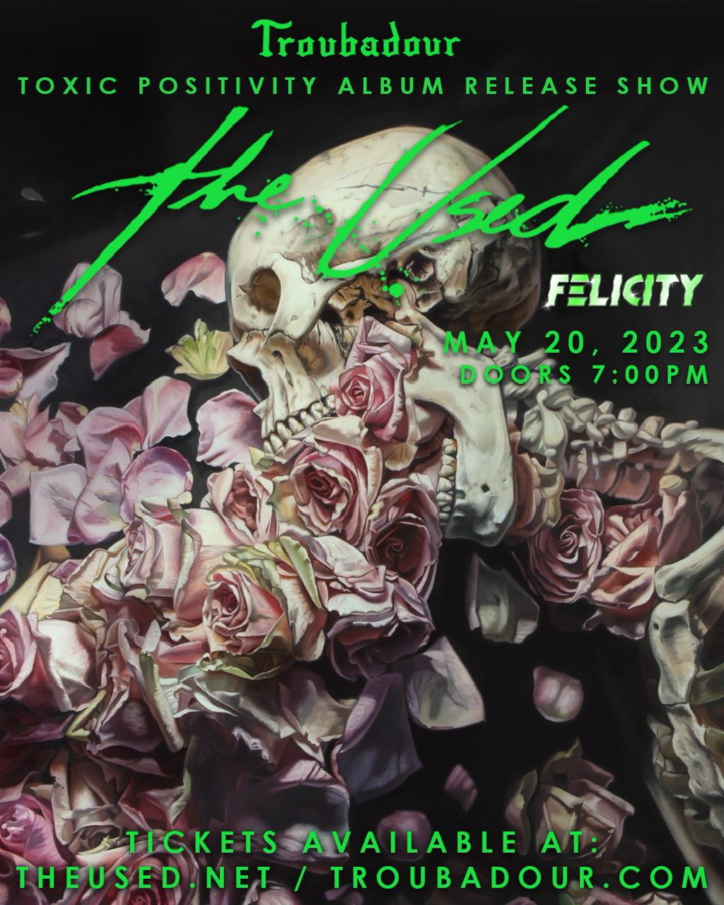 THE USED ANNOUNCE POP-UP ALBUM RELEASE SHOW CELEBRATING TOXIC ...